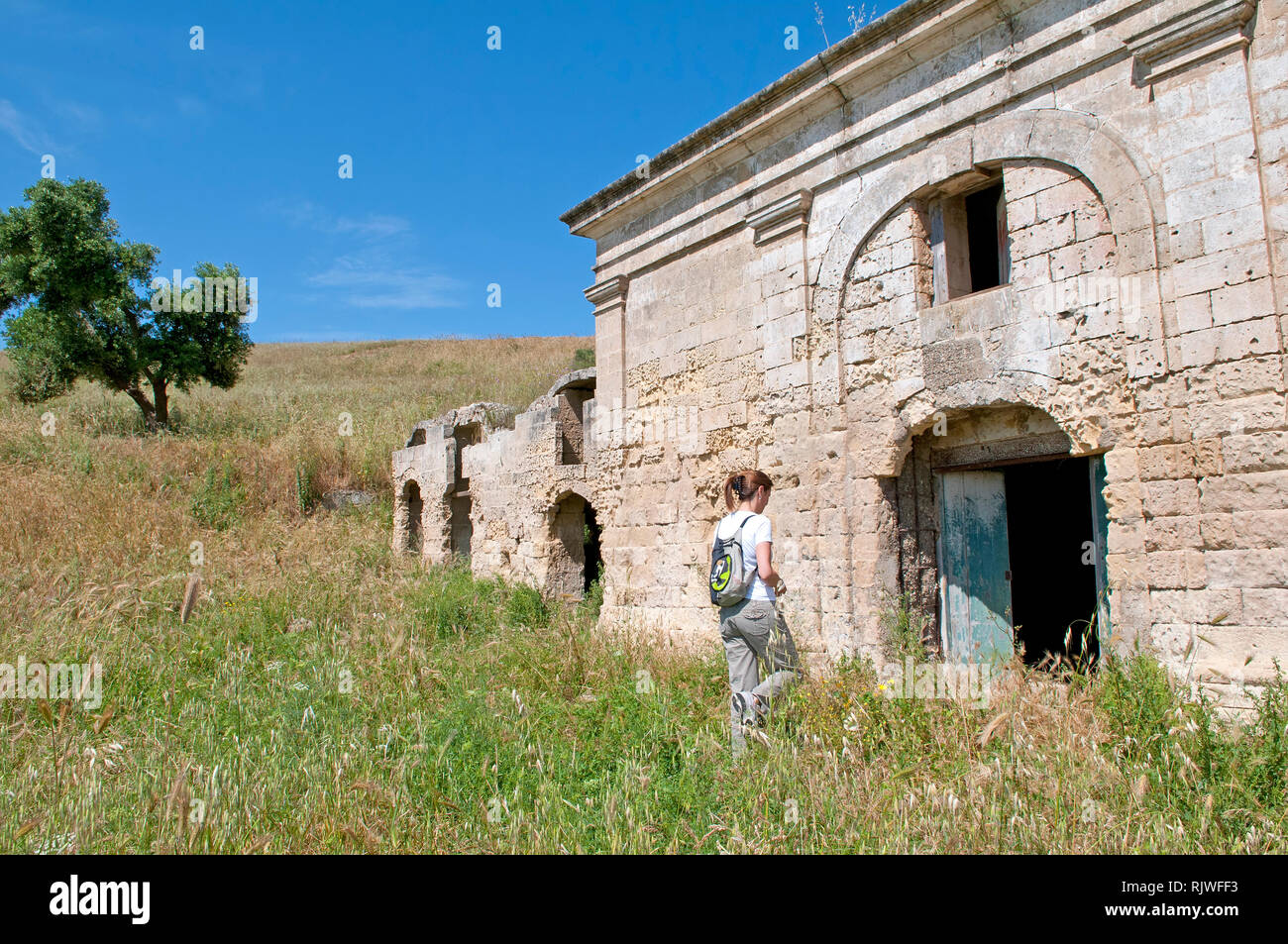 The early Christian Chiesa Rupestre, rock church in Matera, Basilicata ...