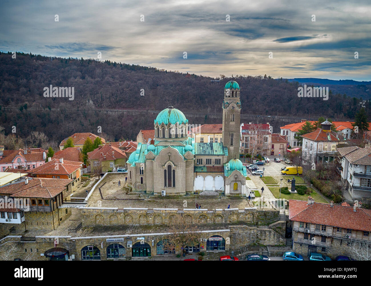 Drone top view of the Patriarchal orthodox Cathedral of the Holy ...