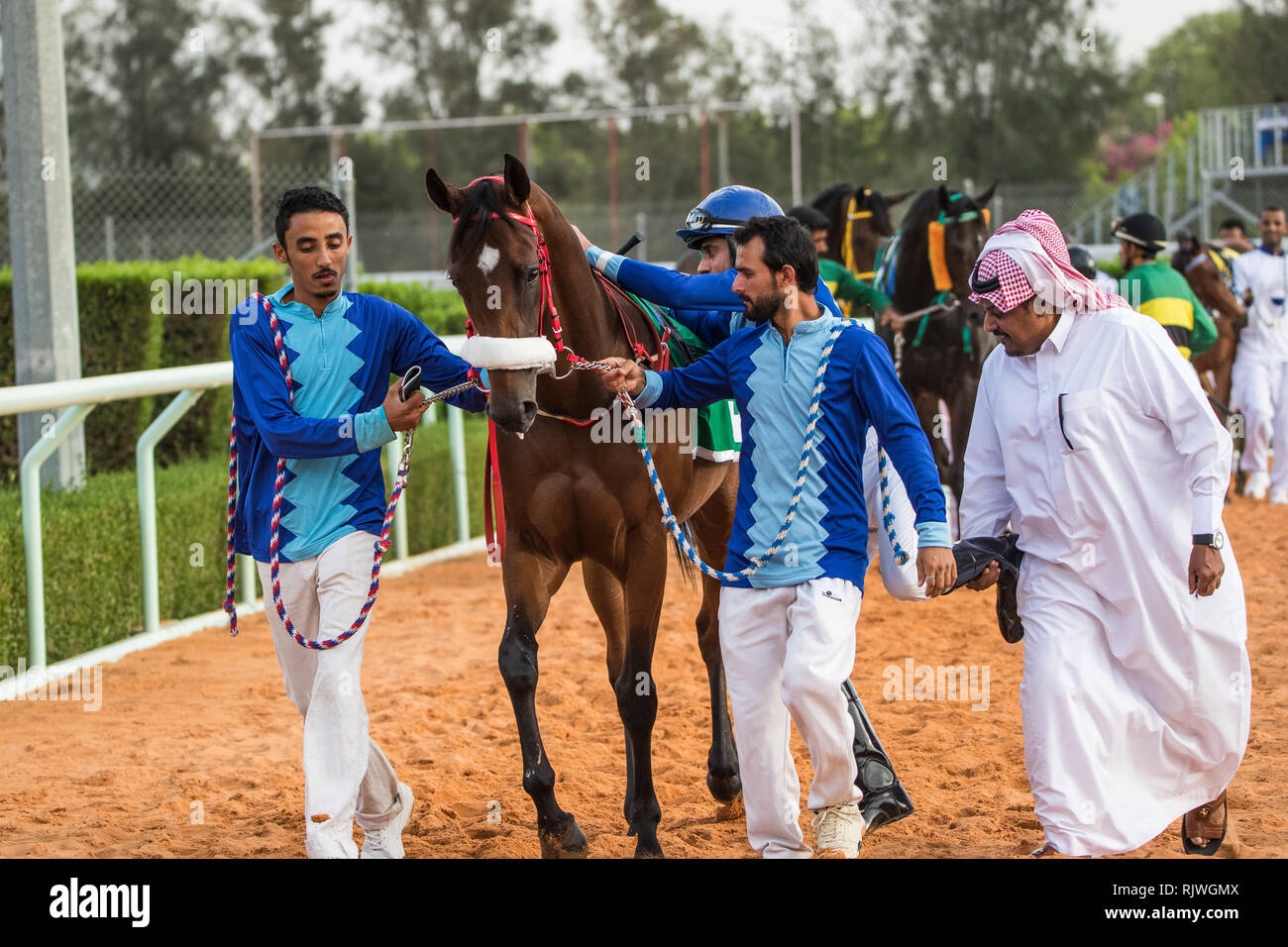 Horse racing at King Khalid Racetrack, Taif, Saudi Arabia. 22/06/2018 ...