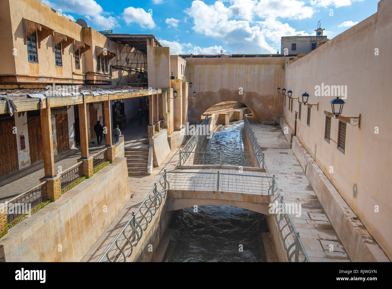View of the old Medina in Fez ( Fes El Bali ). The ancient city and the ...