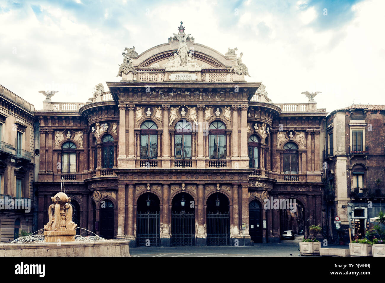 Teatro Massimo Bellini, famous landmark of Catania, Sicily, Italy Stock ...