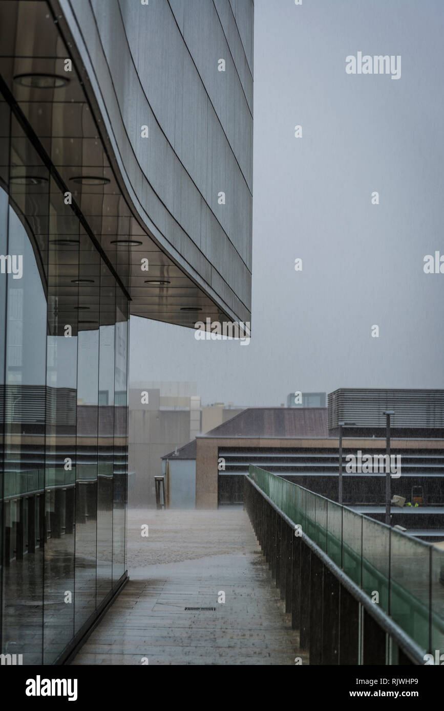 Heavy rain, Modern architecture - The Concourse cultural centre ...