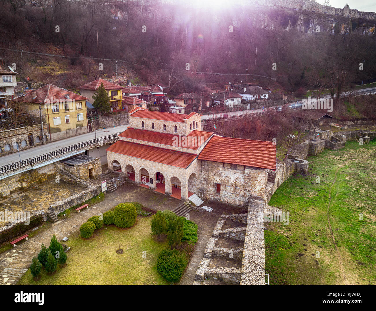Aerial view of Medieval The Holy Forty Martyrs church - Eastern ...