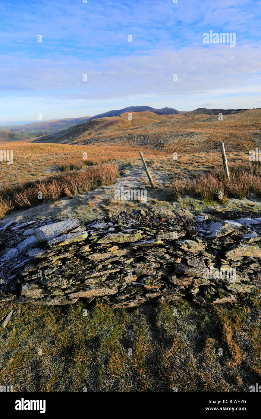 The summit Cairn of Graystones Fell, Lorton fells, Lake District ...