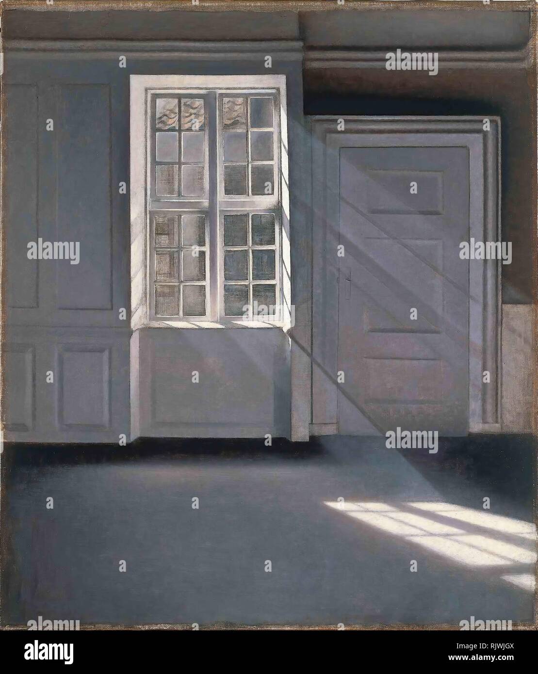 Vilhelm hammershoi dust motes dancing in the sunbeams hi-res stock ...
