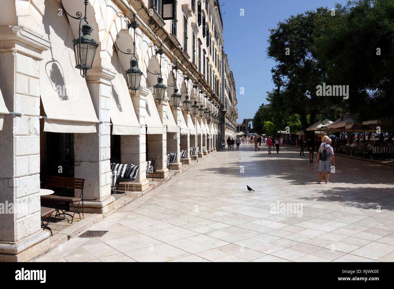 THE LISTON CORFU TOWN. CORFU Stock Photo - Alamy