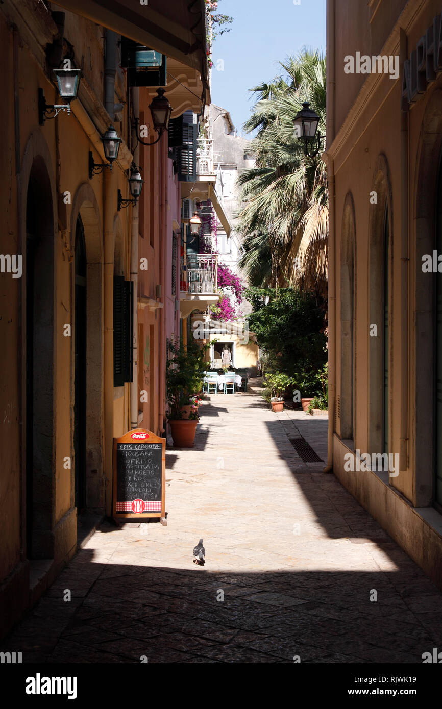 Corfu town backstreet hi-res stock photography and images - Alamy