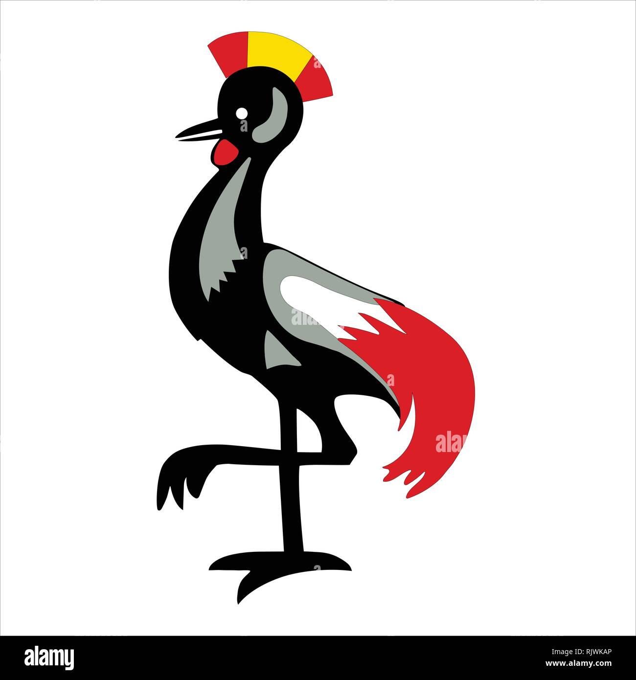 Vector illustration heraldic rooster isolated on white background ...