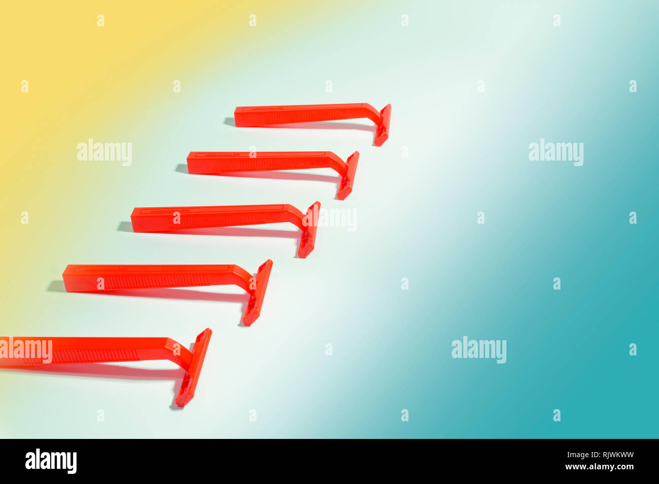 Summer minimal concept. Minimal summer idea pattern with shavers ...