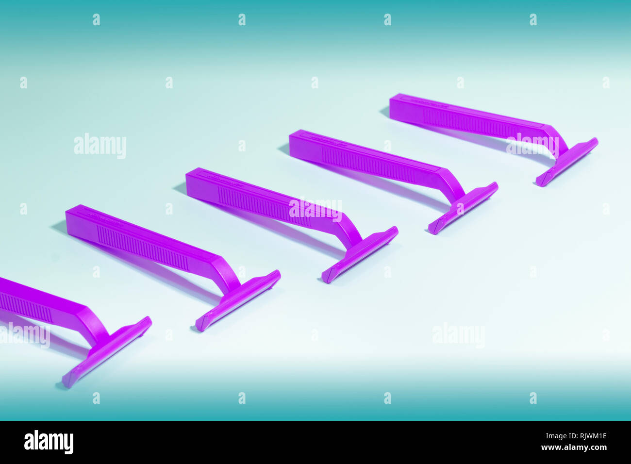 Summer minimal concept. Minimal summer idea pattern with shavers ...