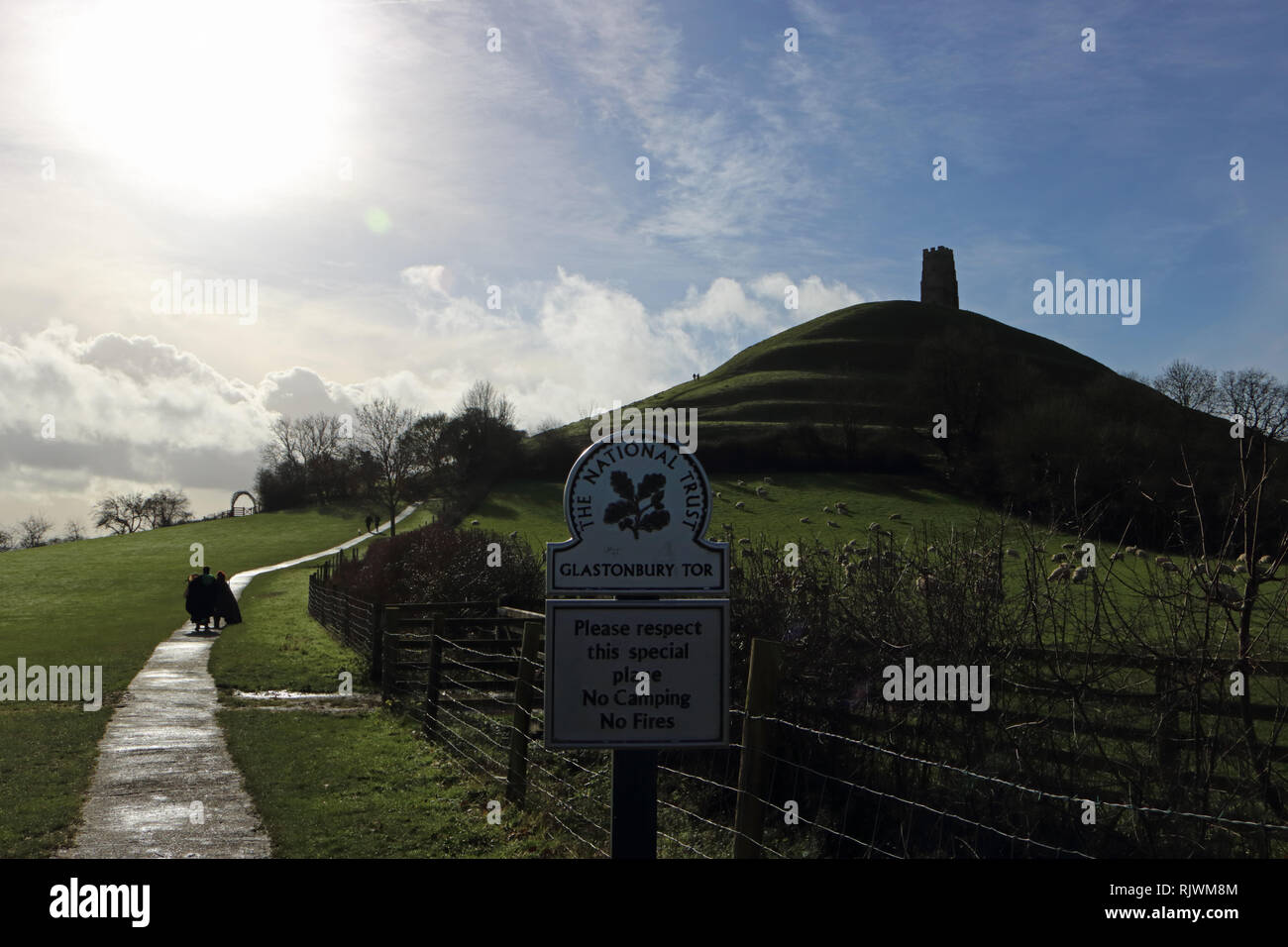 Glastonbury Tor is a hill near Glastonbury in the English county of ...