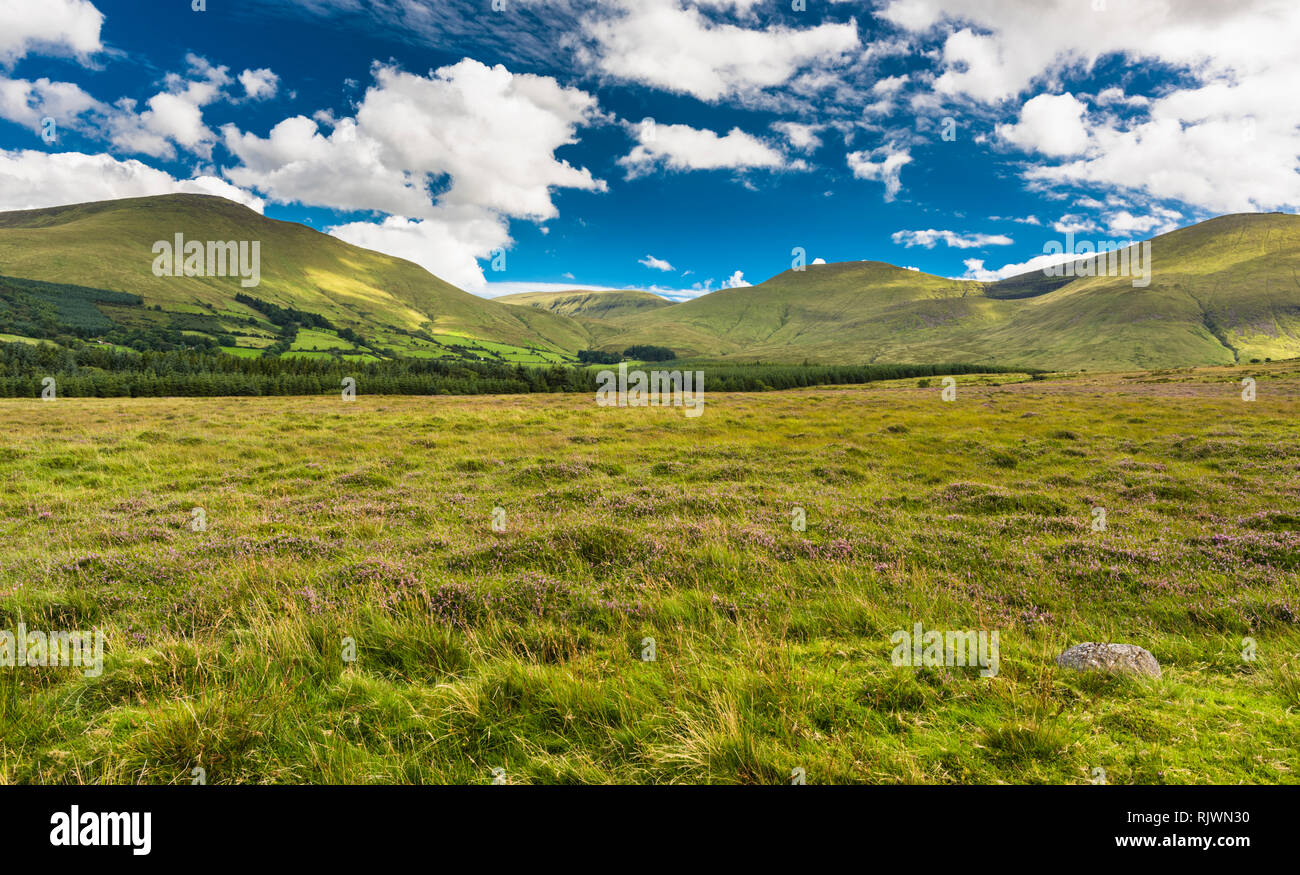 View towards Galtymore Mountain in the Galty Mountains range from the ...