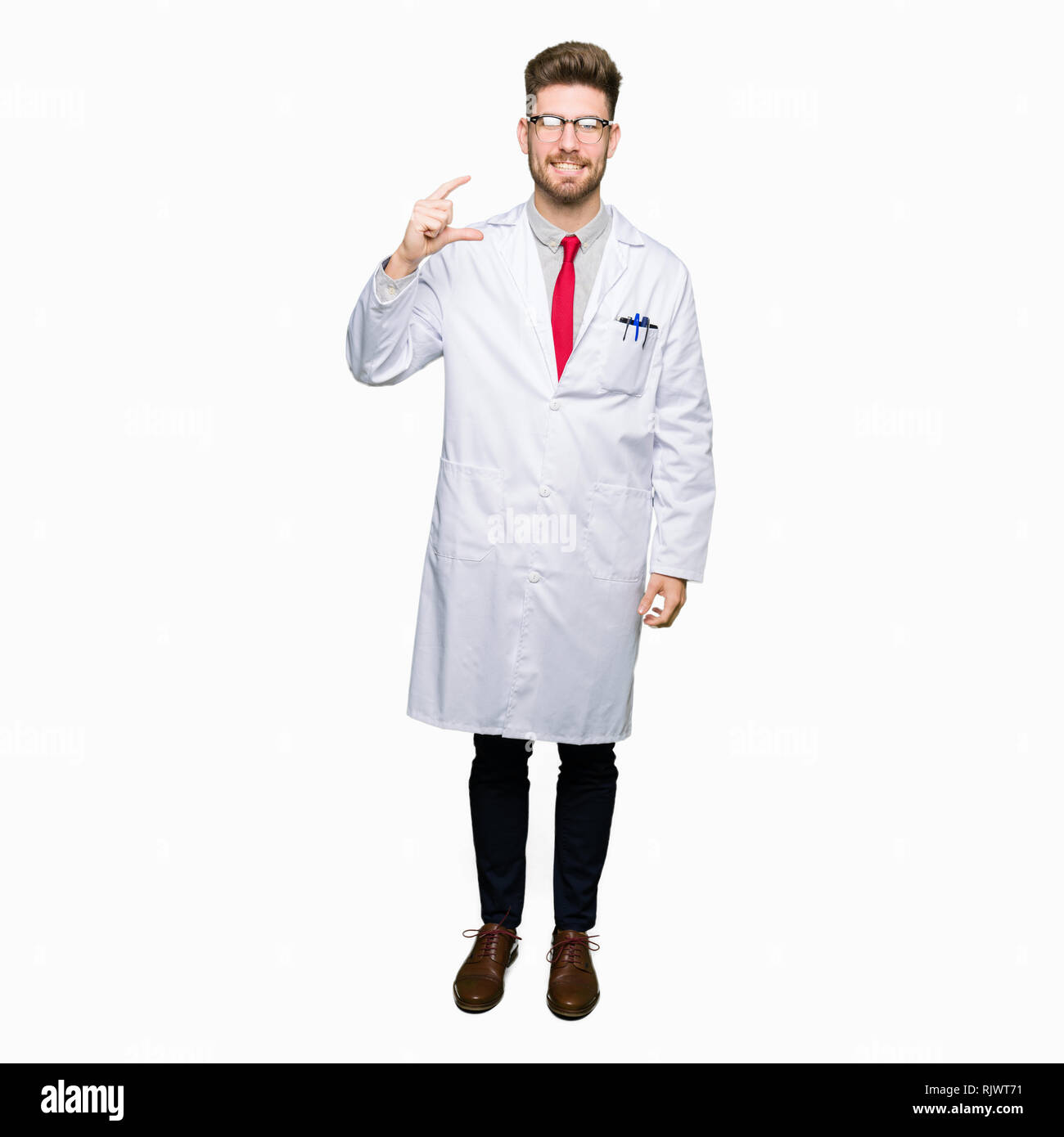 Scientist happy hand sign Cut Out Stock Images & Pictures - Alamy