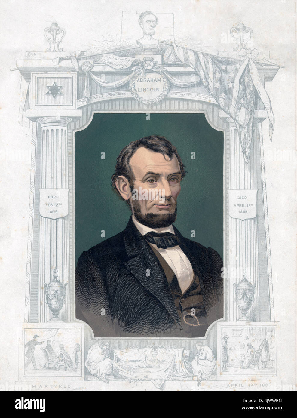 Abraham lincoln color portrait hi-res stock photography and images - Alamy
