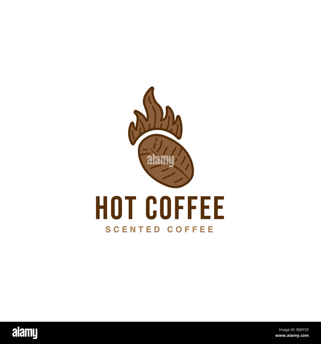 Original coffee bean logo hi-res stock photography and images - Alamy