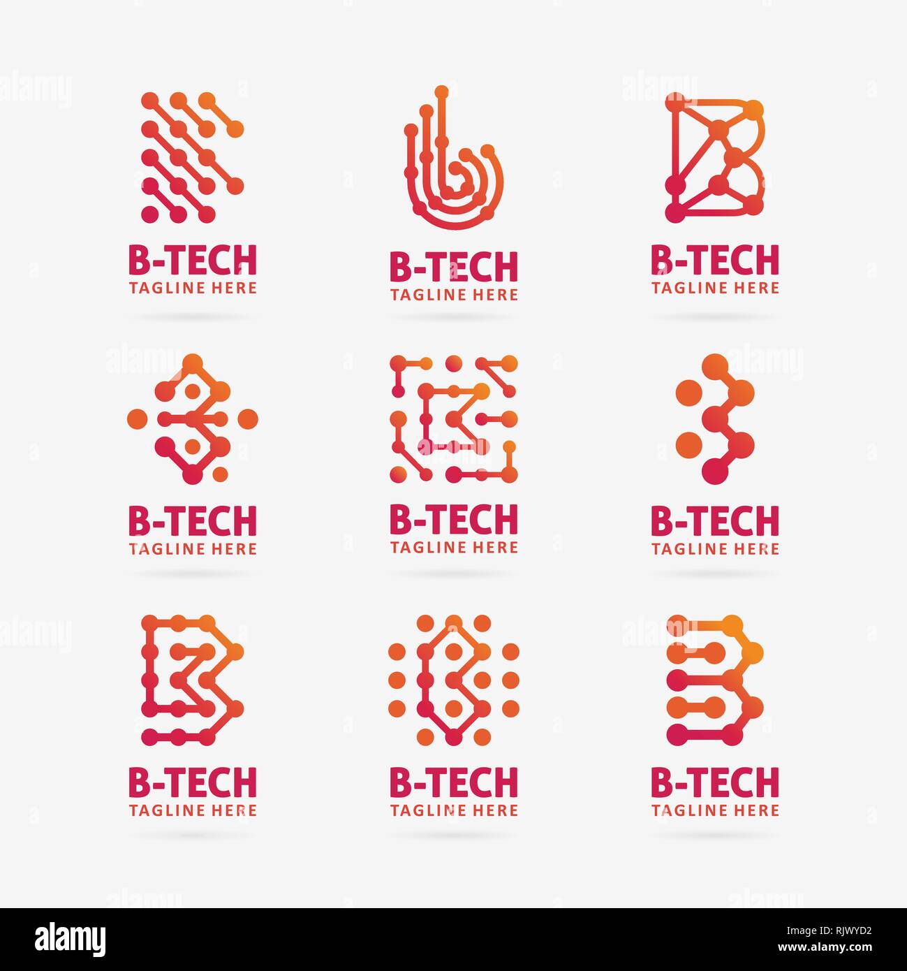 Tech letter icon Stock Vector Images - Alamy