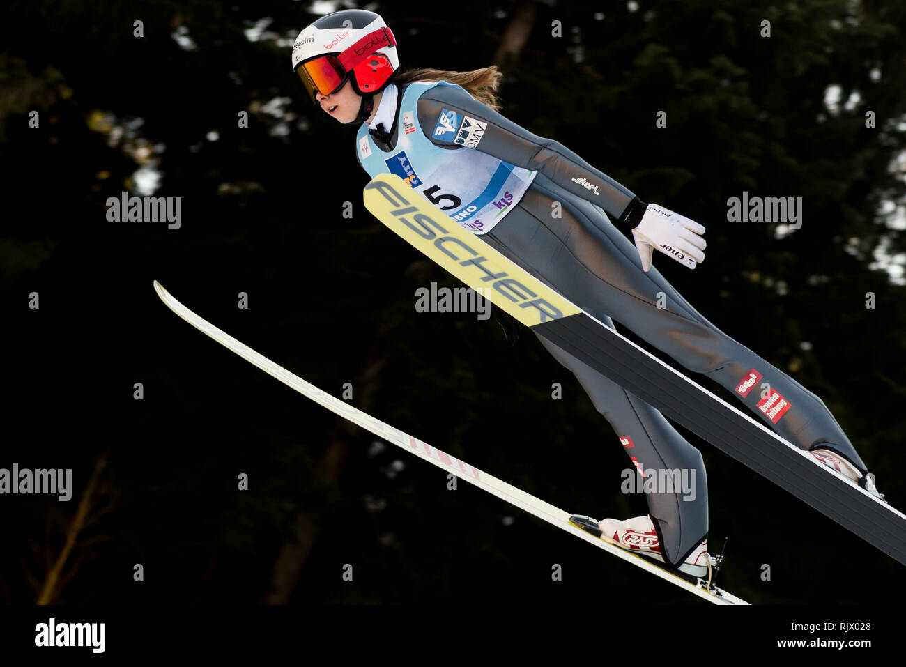 Lisa Eder of Austria competes on qualification day of the FIS Ski ...