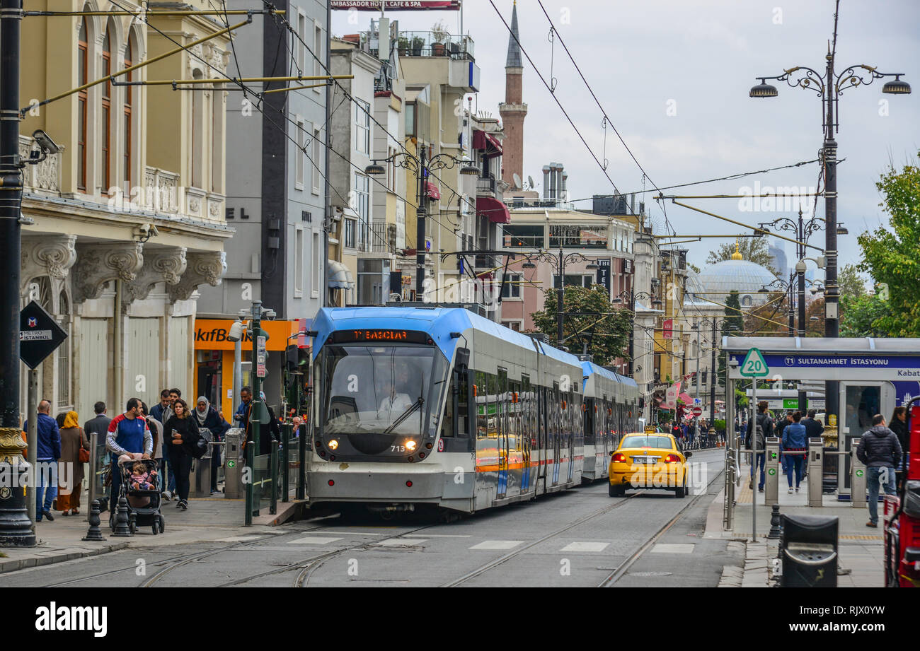 Istanbul, Turkey - Sep 27, 2018. Modern tram in Istanbul, Turkey ...