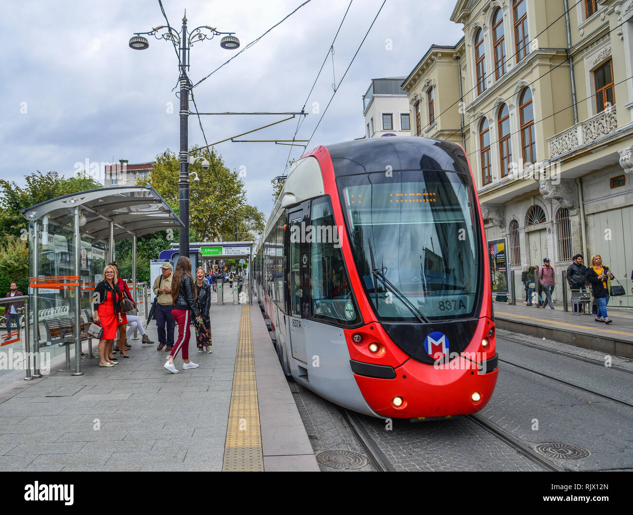 Istanbul, Turkey - Sep 27, 2018. Modern tram in Istanbul, Turkey ...