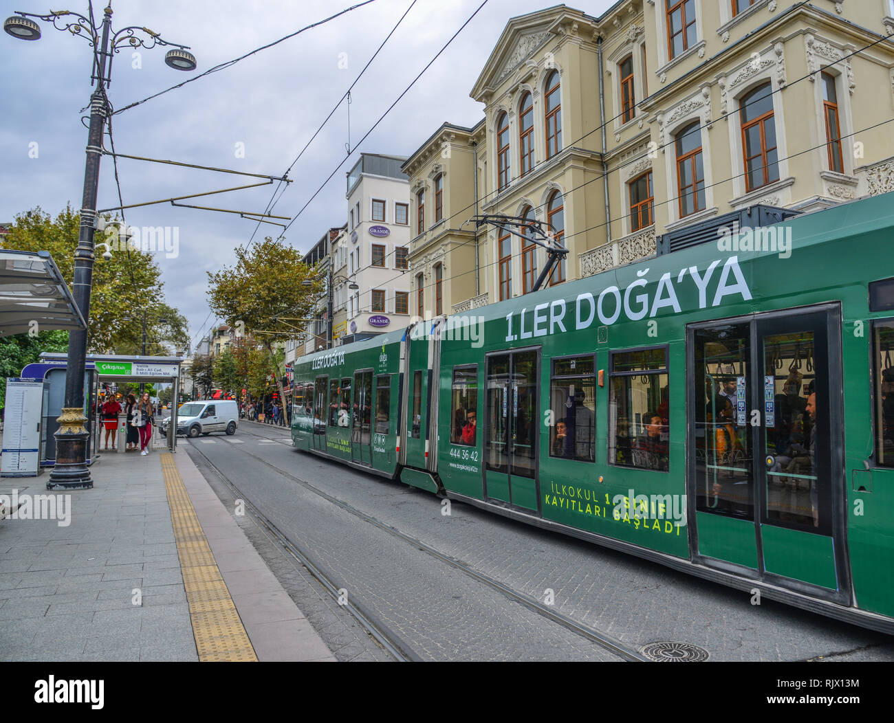 Istanbul, Turkey - Sep 27, 2018. Modern tram in Istanbul, Turkey ...
