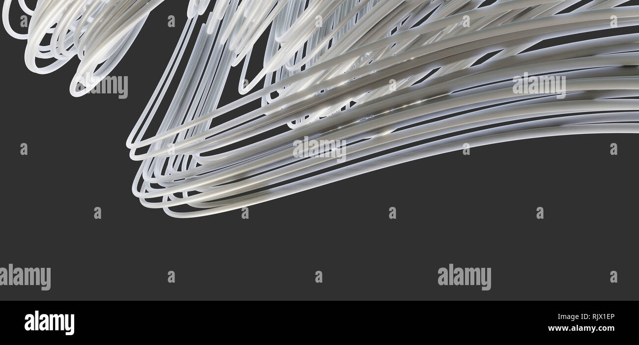 Abstract white smooth lines on gray background Stock Photo - Alamy