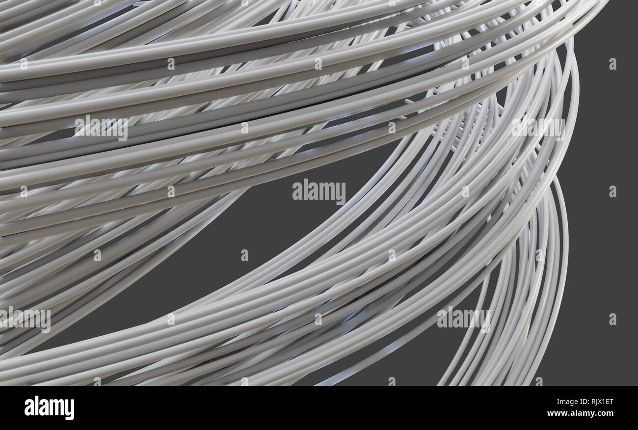 Abstract white smooth lines on gray background Stock Photo - Alamy