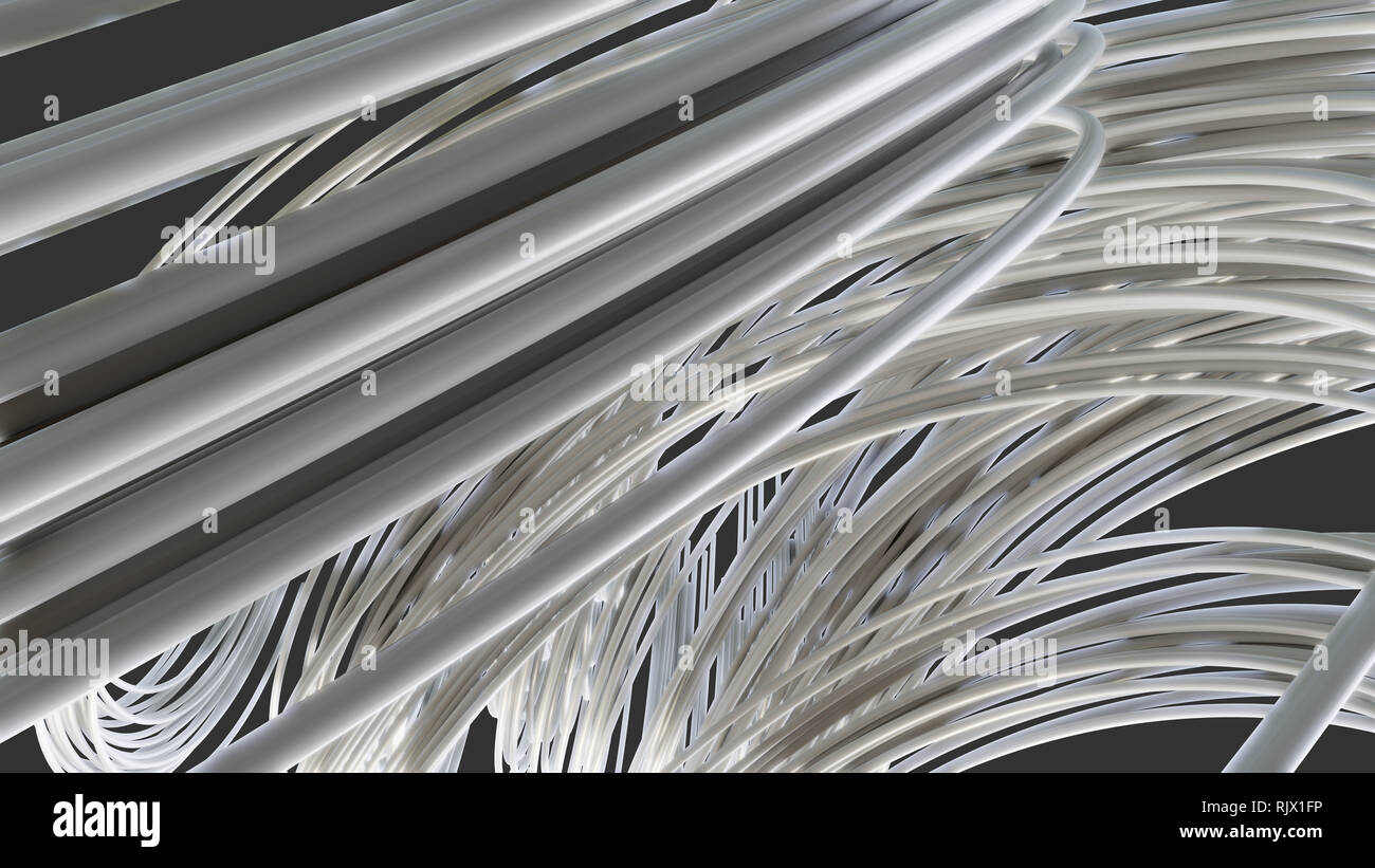 Abstract white smooth lines on gray background Stock Photo - Alamy