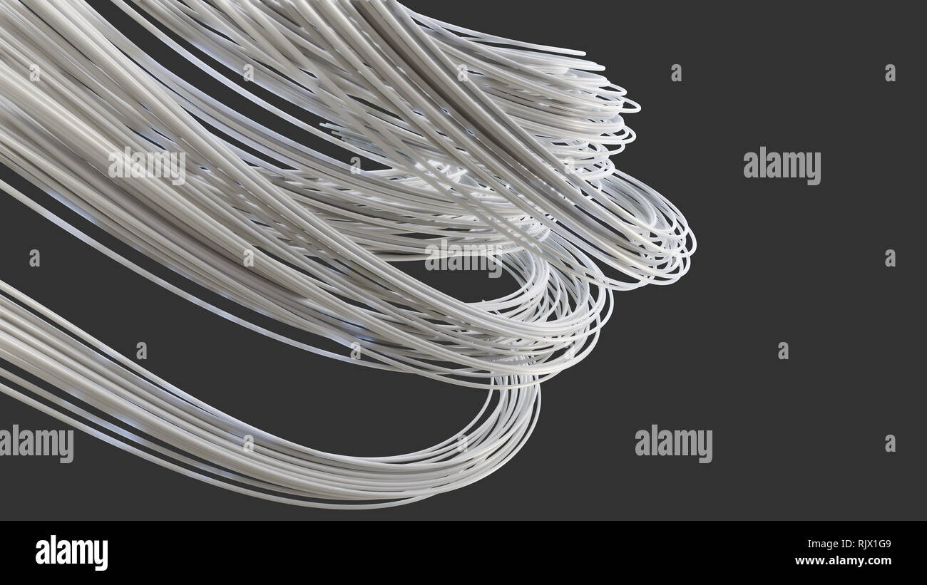 Abstract white smooth lines on gray background Stock Photo - Alamy