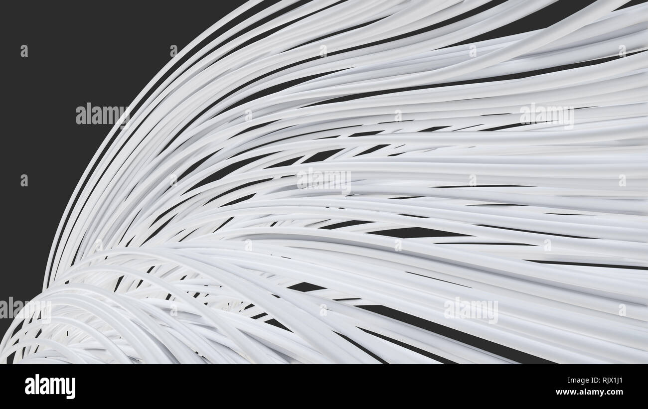 Abstract white smooth lines on gray background Stock Photo - Alamy