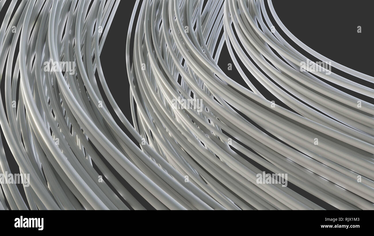 Abstract white smooth lines on gray background Stock Photo - Alamy