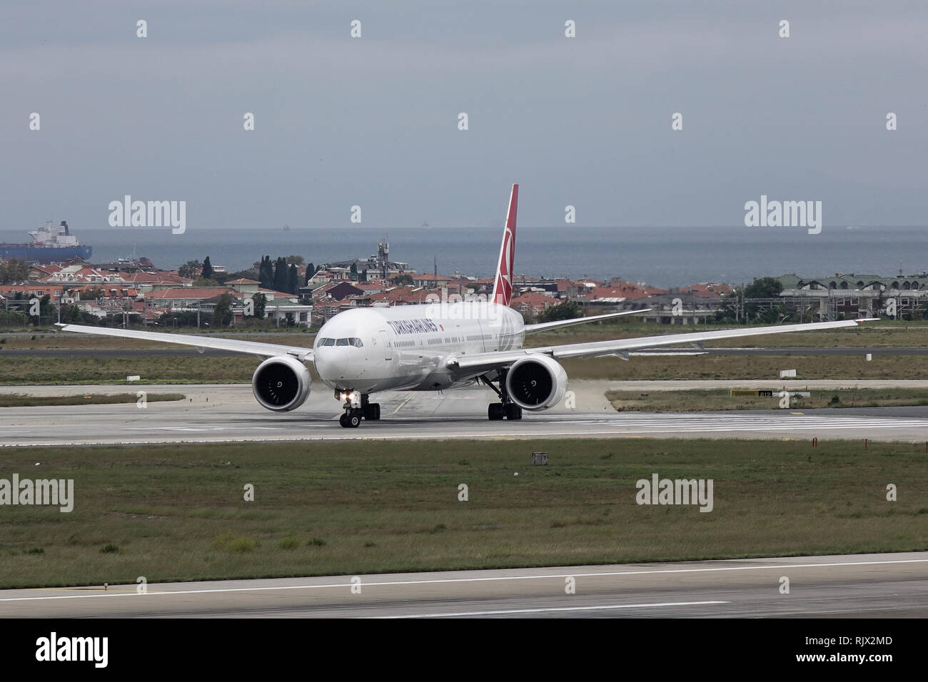 Istanbul, Turkey - Sep 30, 2018. A passenger airplane of Turkish ...