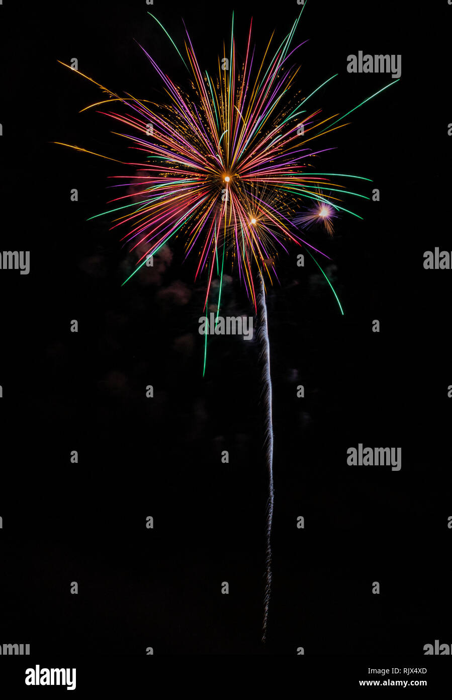Closeup of isolated fireworks for compositing into your art Stock Photo ...