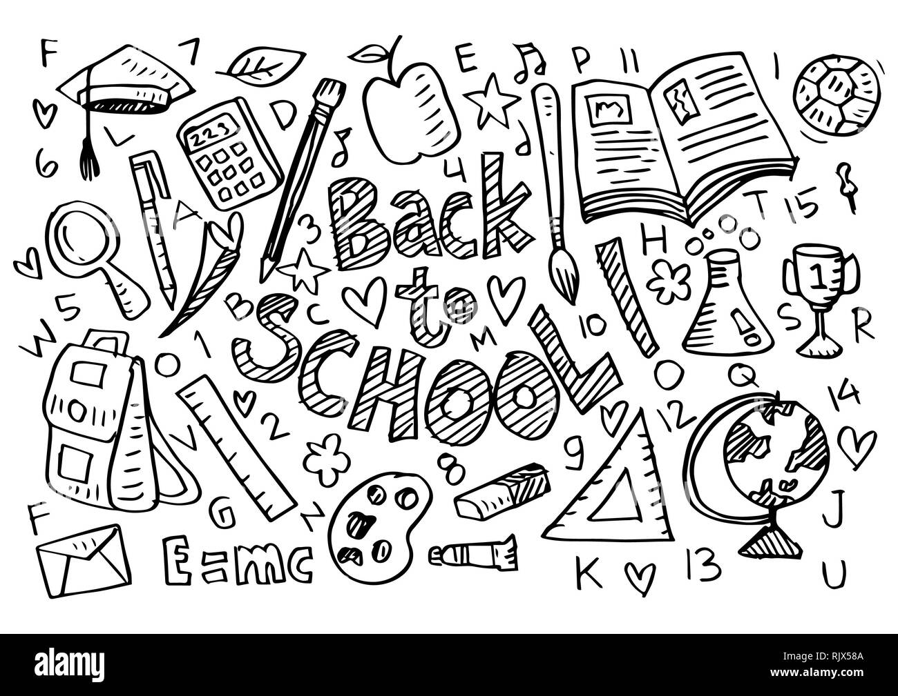 Notebook school supply icon Cut Out Stock Images & Pictures - Alamy