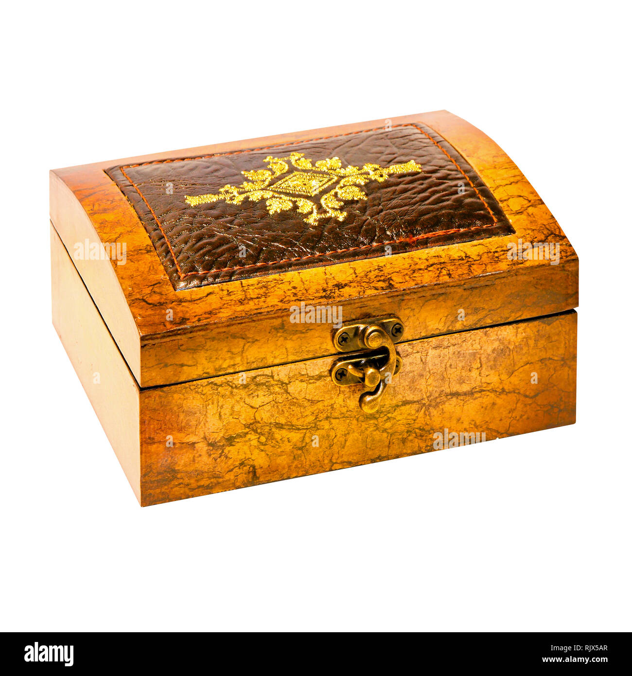 Vintage wooden box isolated included clipping path Stock Photo - Alamy