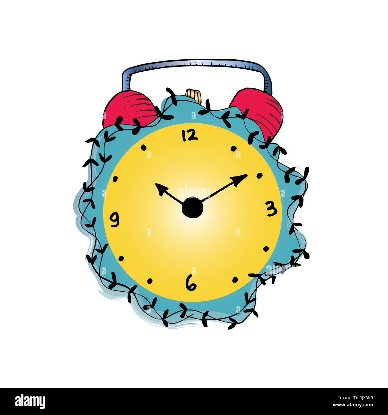 hand drawn clock Stock Photo - Alamy