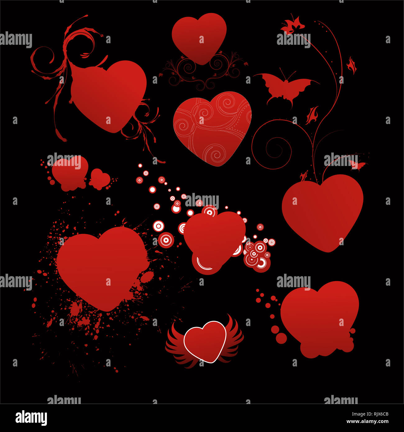 Vector theme of love icon design for valentine design, invitations ...