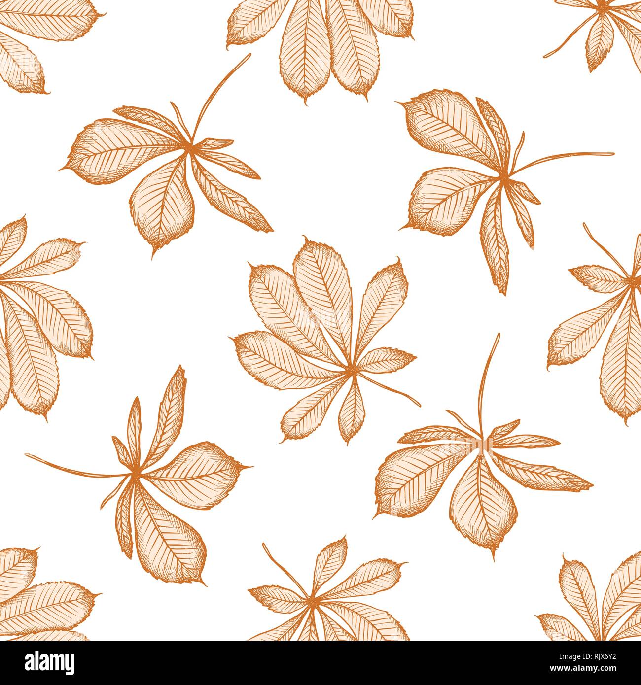 Seamless pattern with hand drawn pastel buckeye Stock Vector Image ...