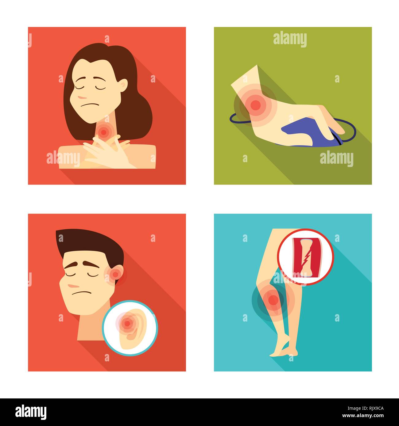 Vector design of damage and wound symbol. Set of damage and rendering ...
