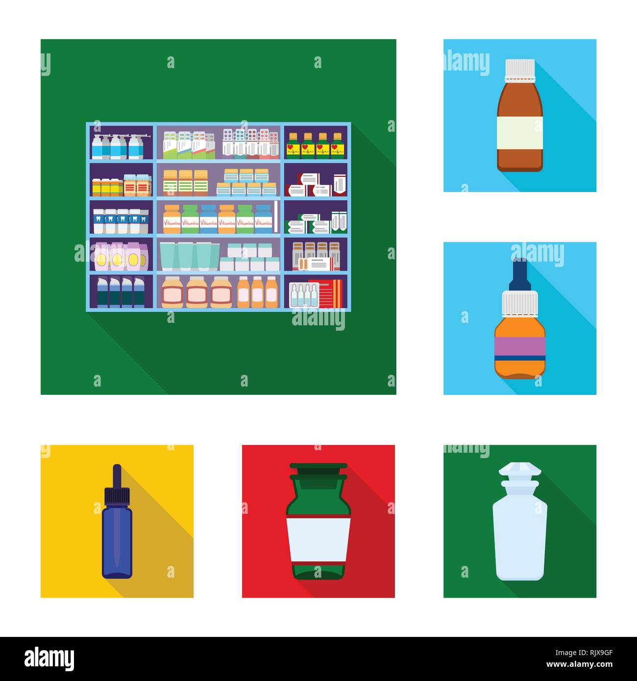 Bottle shelf stock label Stock Vector Images - Alamy