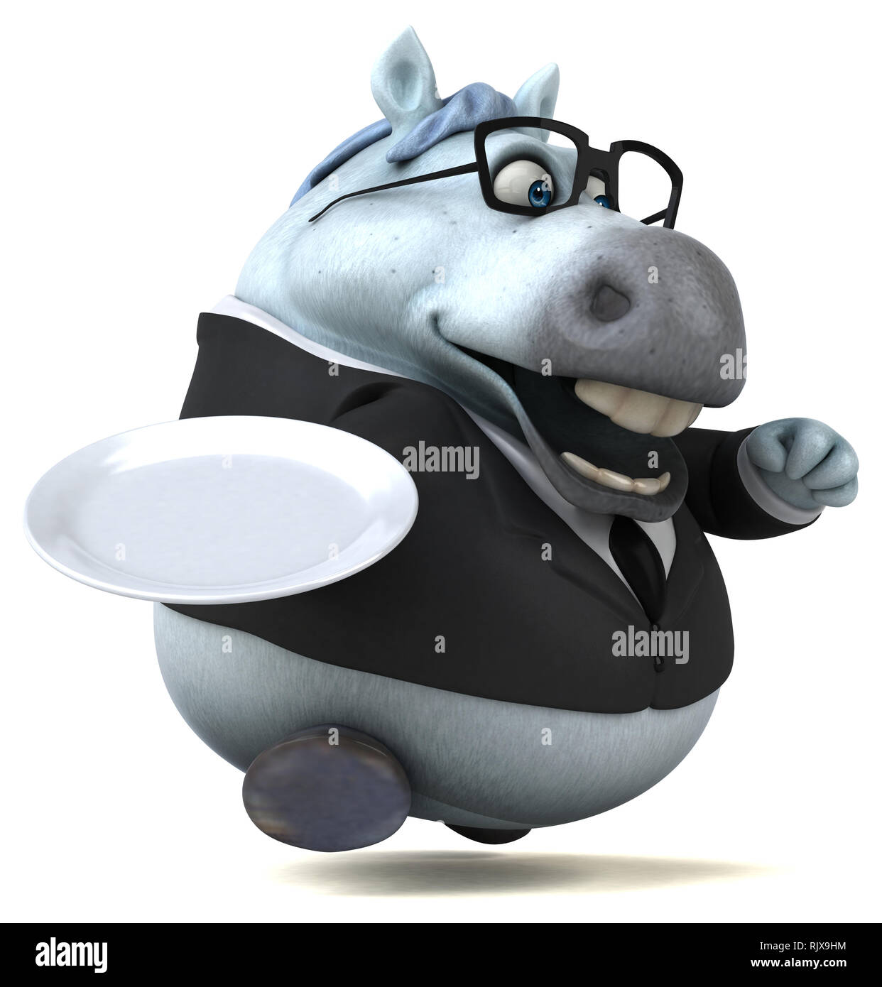 Fun horse - 3D Illustration Stock Photo - Alamy