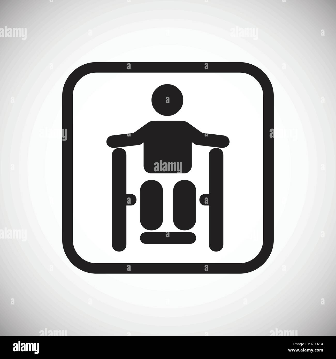 Restroom disabled icon on white background for graphic and web design ...