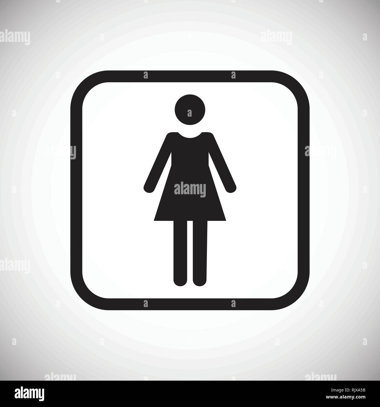 Restroom female icon on white background for graphic and web design ...