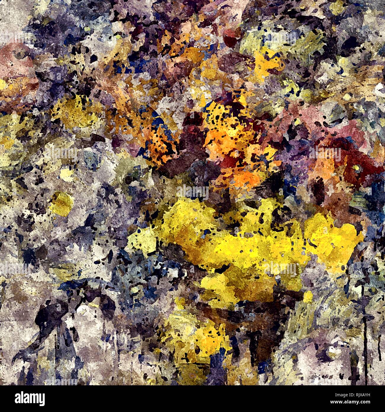 abstract psychedelic background from color chaotic brush strokes of ...