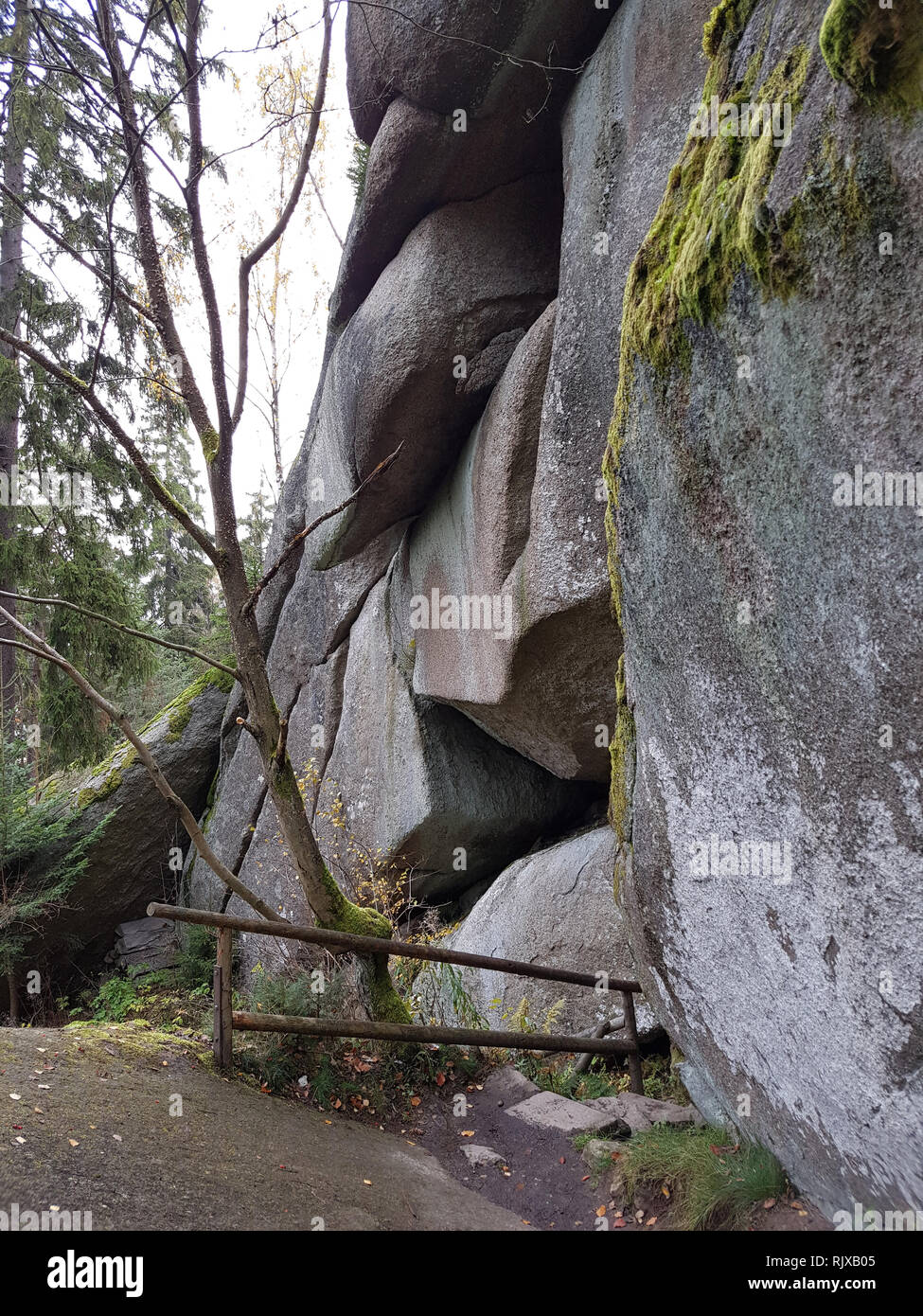 Summer landscape / Rock labyrinth Luisenburg (Germany Stock Photo - Alamy