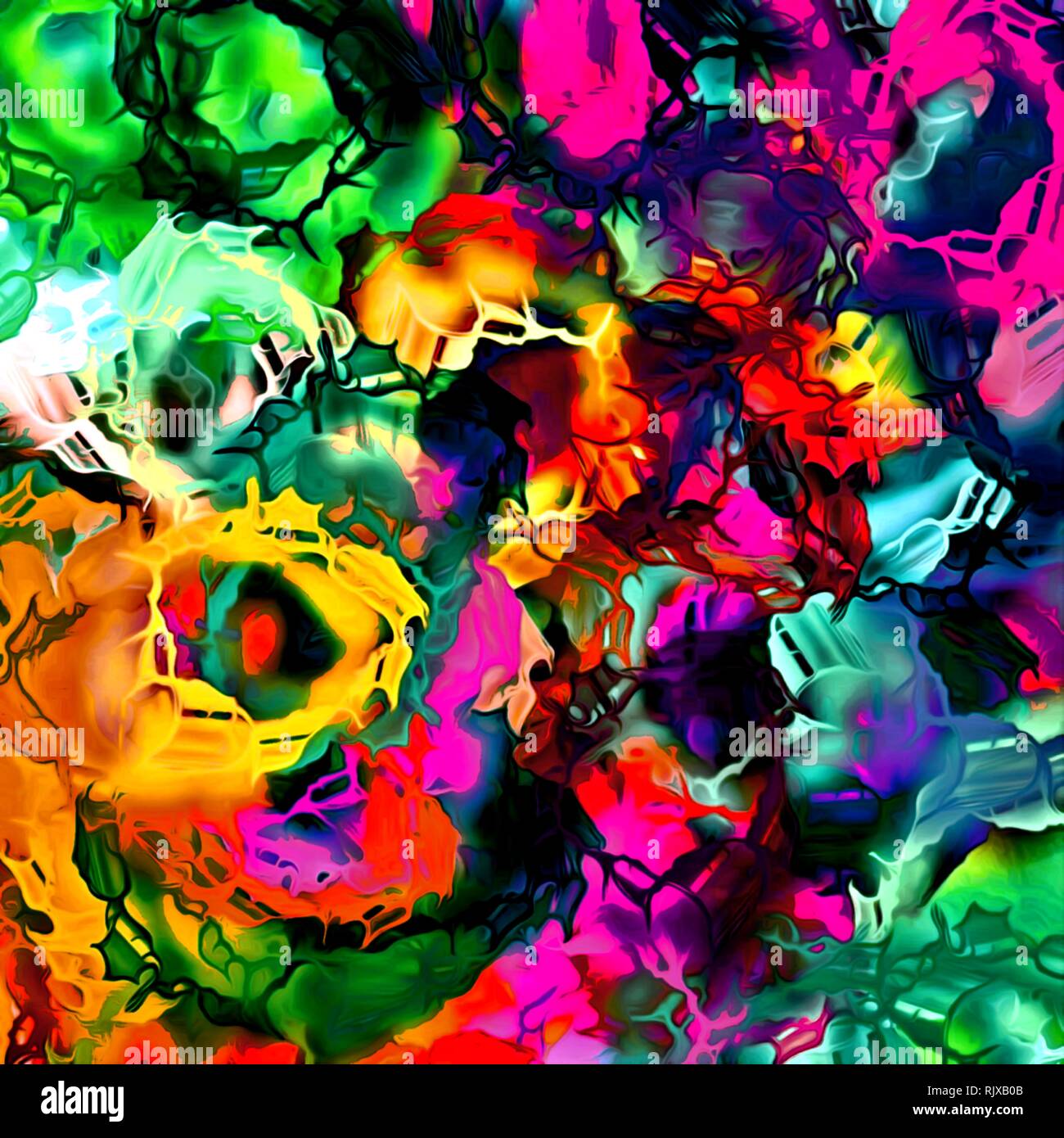 abstract psychedelic background from color chaotic brush strokes of ...