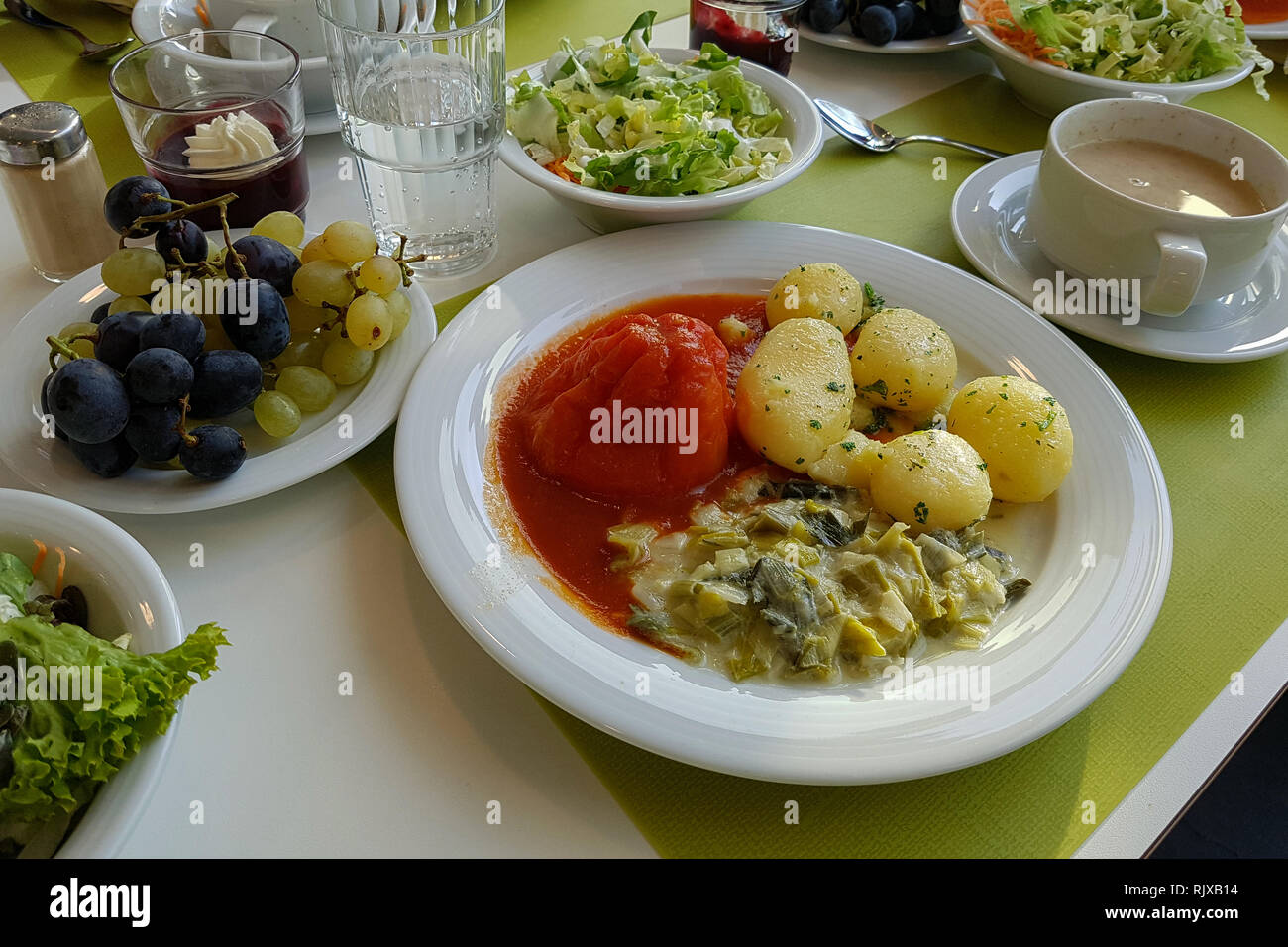 Various food standing on the table Stock Photo - Alamy
