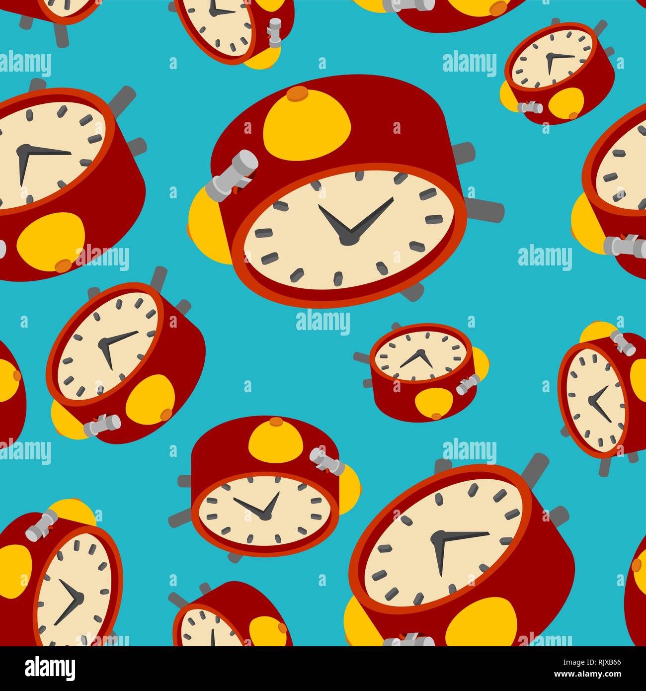 Alarm clock pattern seamless. Old table clock background Stock Vector ...
