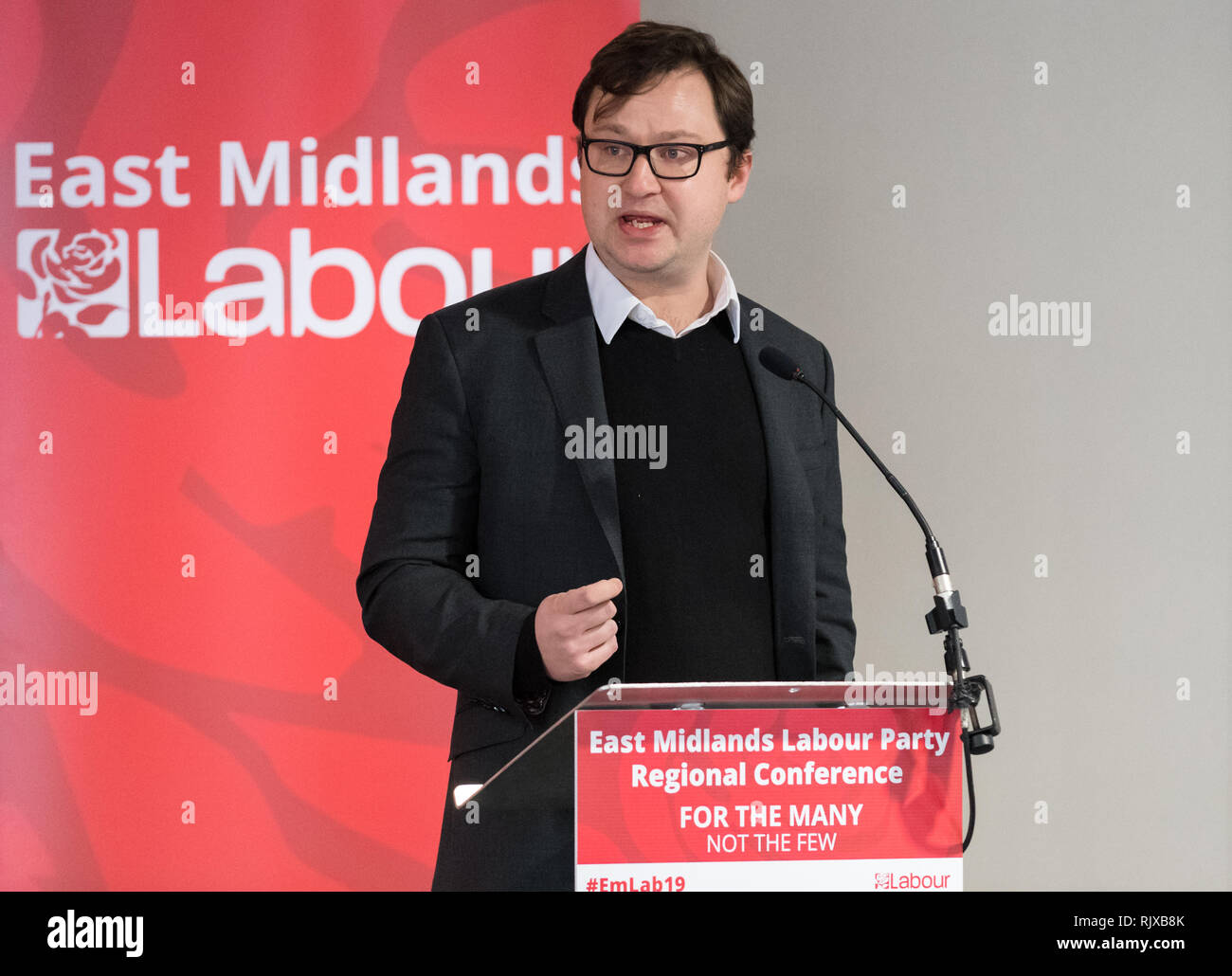 Alex Norris, Labour M.P. for Nottingham North speaking at the East ...