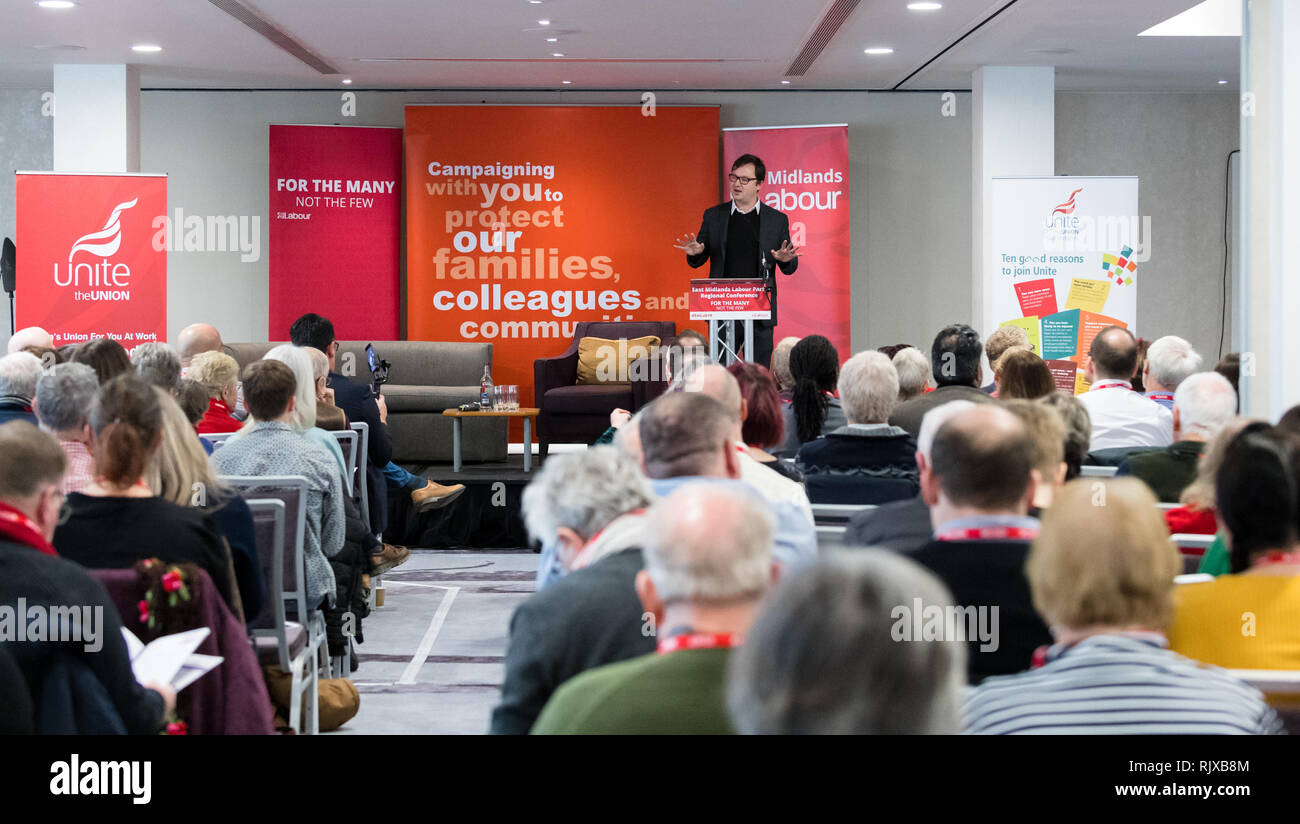 Alex Norris, Labour M.P. for Nottingham North speaking at the East ...