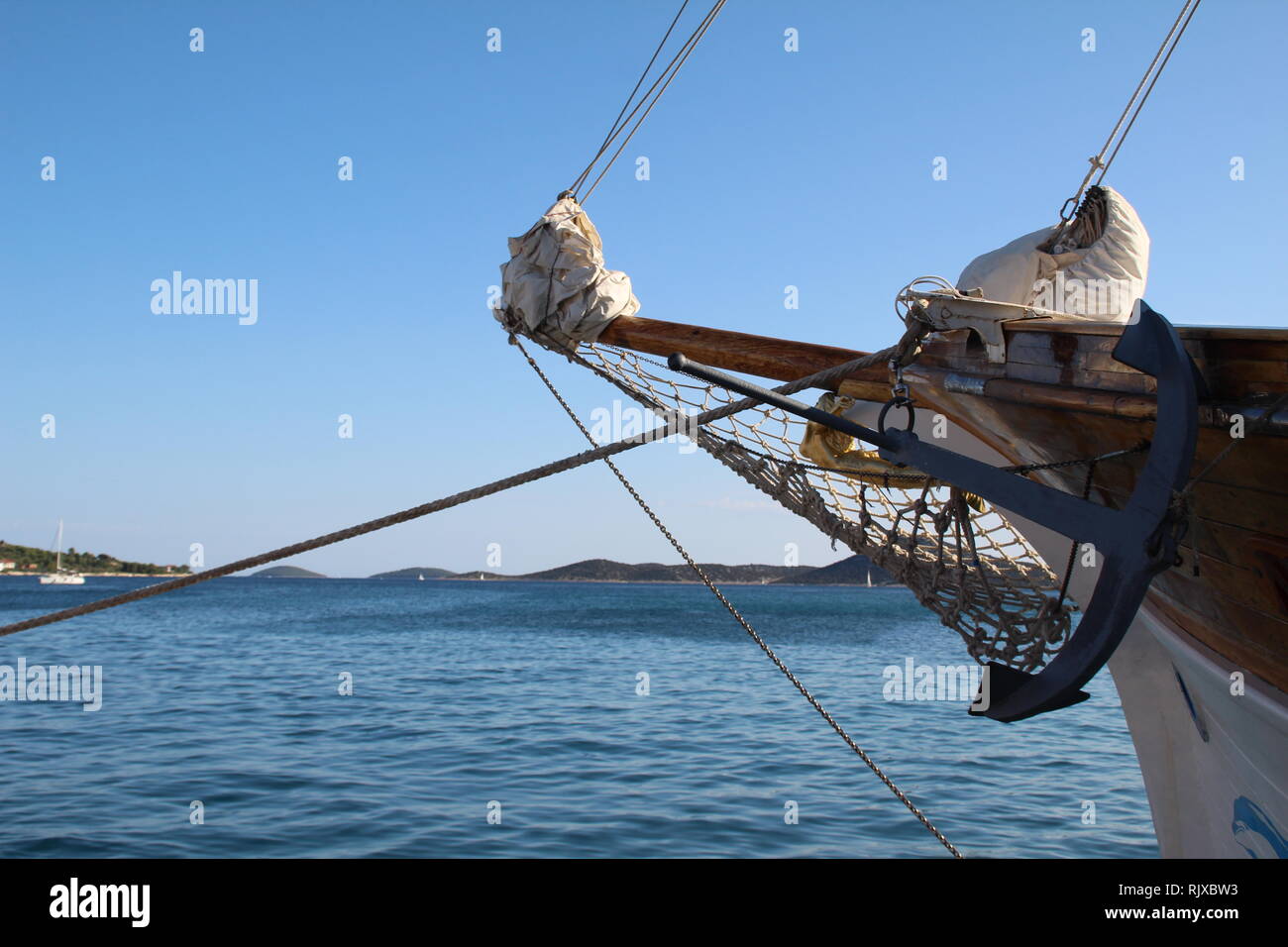 Sails/Sails of a pirate ship on a background of blue sky Stock Photo ...